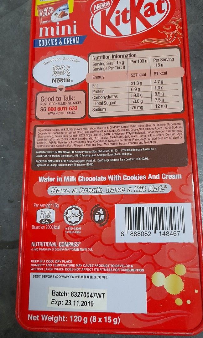 Kit Kat tin ONLY, Hobbies & Toys, Collectibles & Memorabilia, Vintage ...