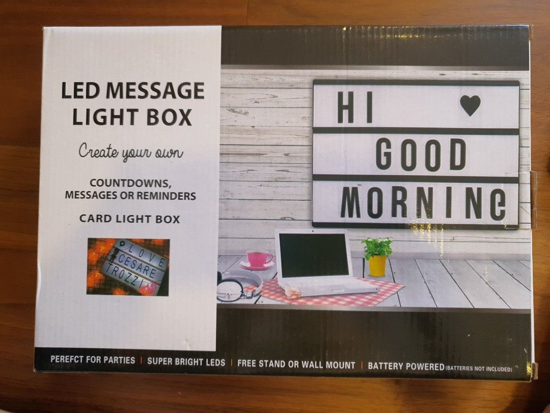 LED Message Light Box, Furniture & Home Living, Home Decor, Other Home ...