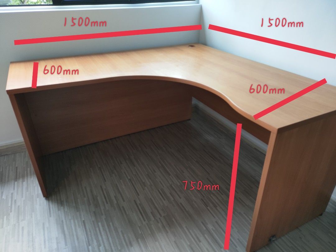 L-Shaped Wooden Study Table., Furniture & Home Living, Furniture ...