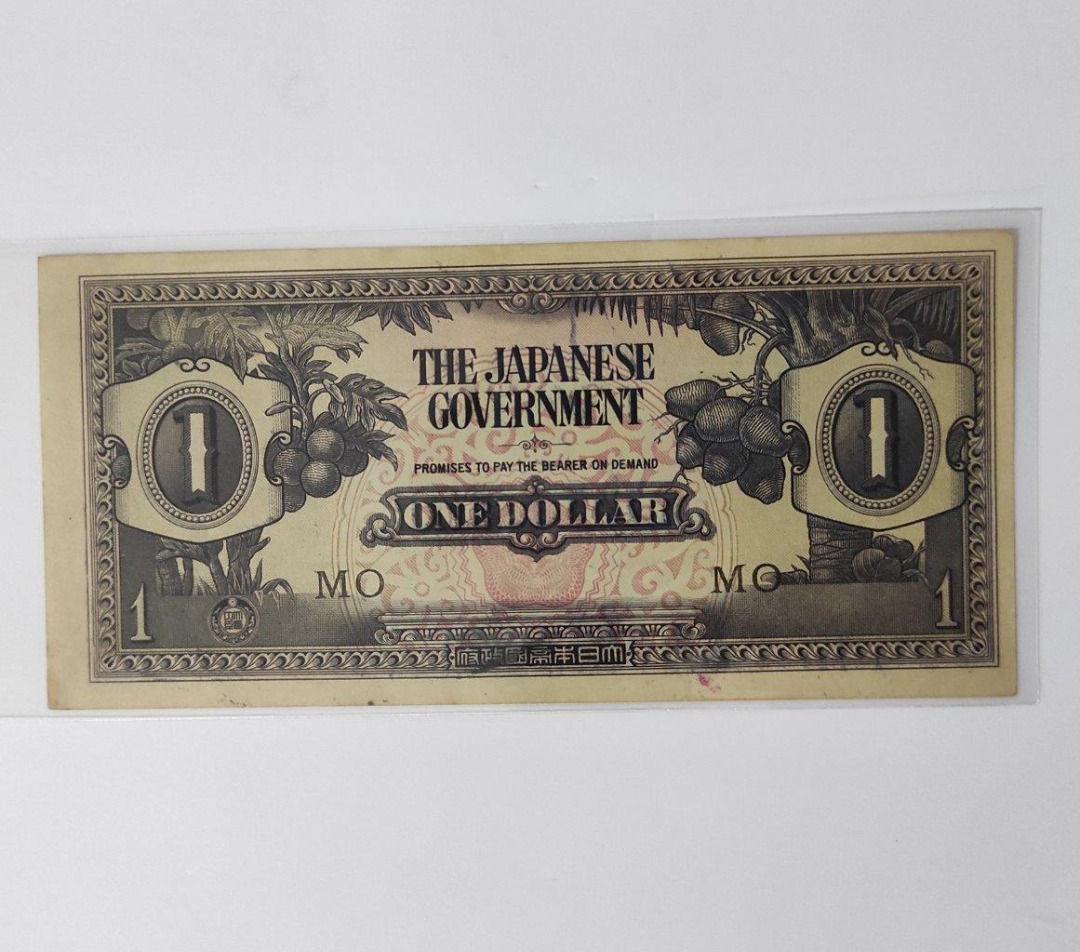 Malaya Japanese Occupation Old Japanese Banana Banknotes 1 Dollar year ...
