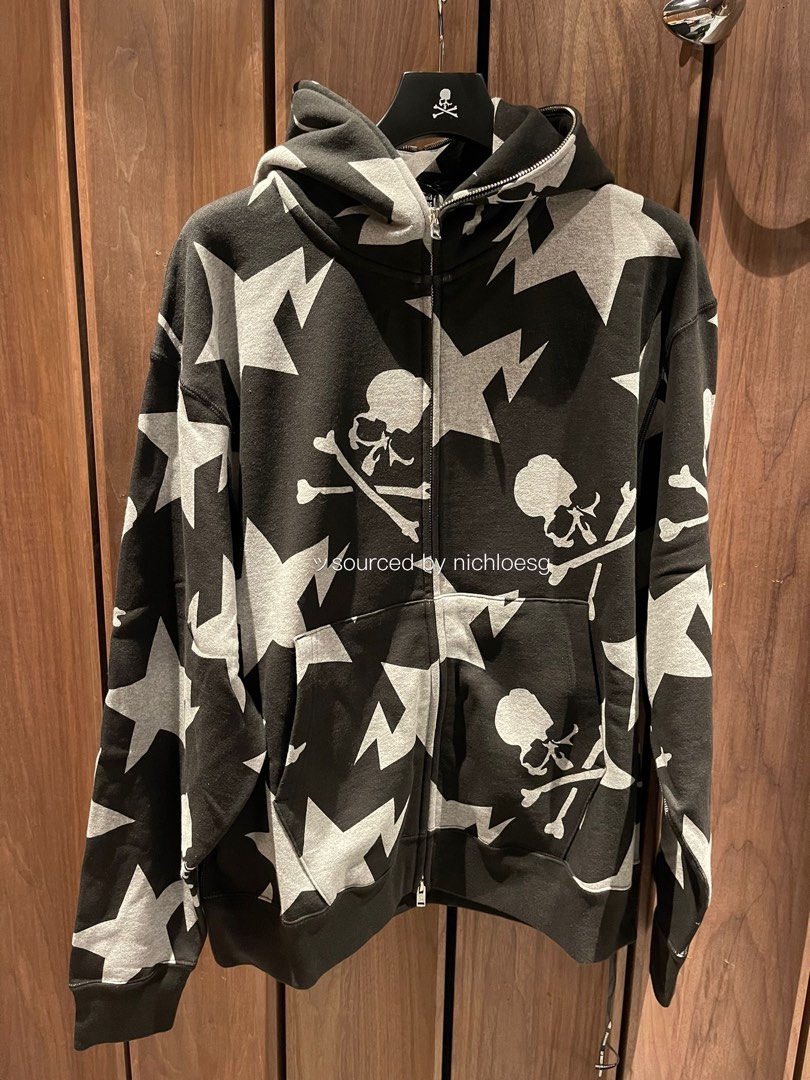 MASTERMIND VS BAPE MVB LOGO GRAPHIC FULL ZIP HOODIE, Men's Fashion ...