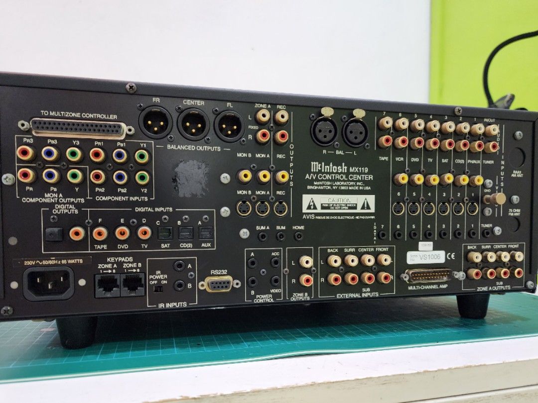 Mcintosh MX119 AV Control Center Preamplifier, Audio, Soundbars ...