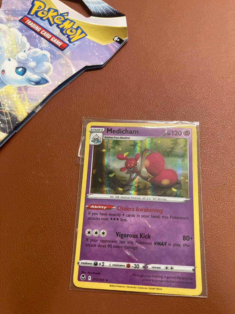 Medicham pokemon card shiny card, Hobbies & Toys, Toys & Games on Carousell