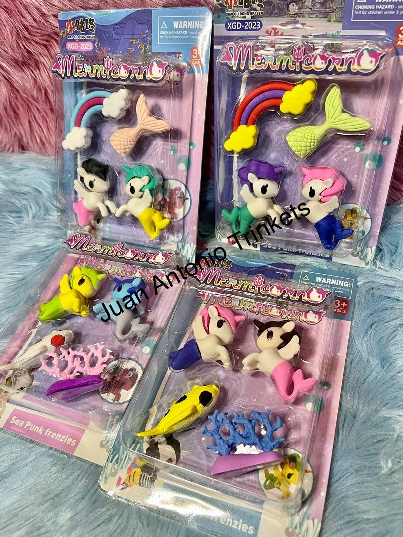 Mermaid & Unicorn Mermaid Eraser set, Hobbies & Toys, Stationary ...