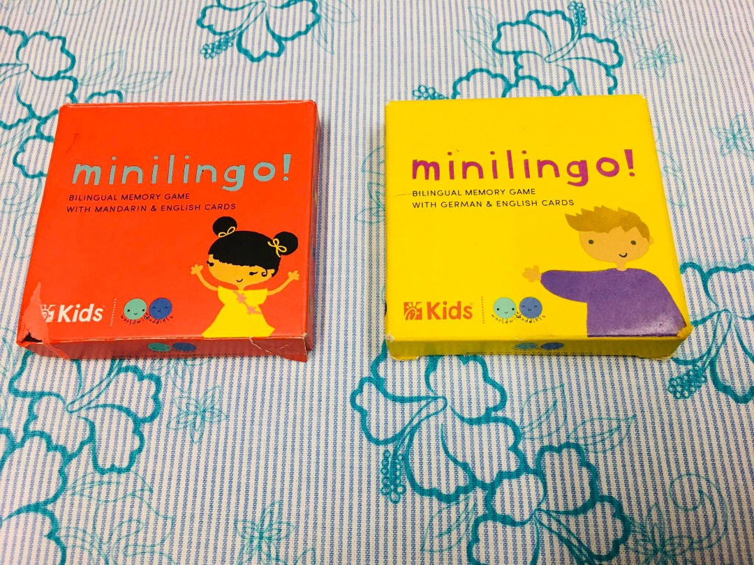 Minilingo! Bilingual Memory Game Cards Set (English, German, Mandarin ...