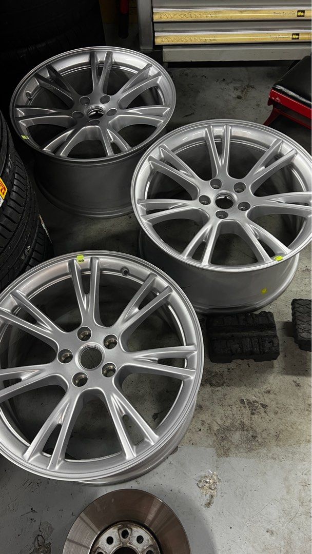 Model Y stock rims, Car Accessories, Tyres & Rims on Carousell