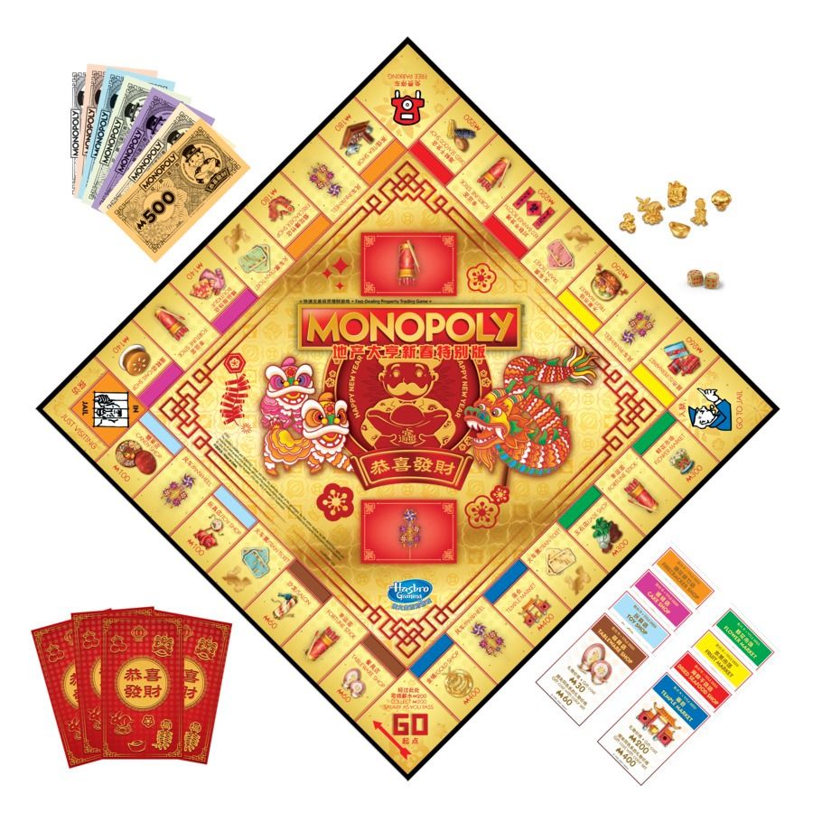 Monopoly Lunar New Year 2023 Edition Board Game for 2-6 Players, The ...