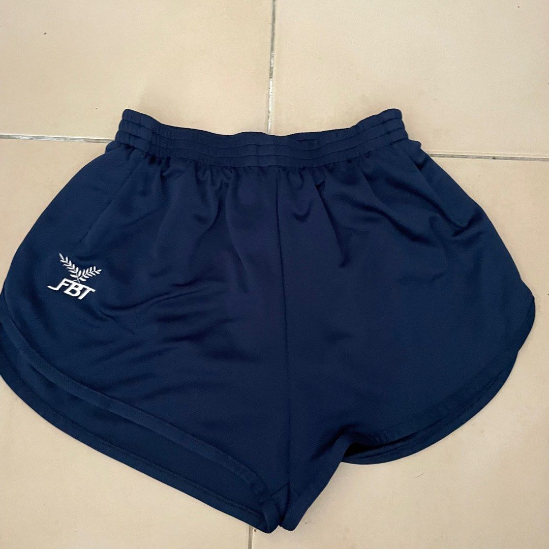 Navy blue black fbt curved cut dri fit xs s short shorts women ladies ...
