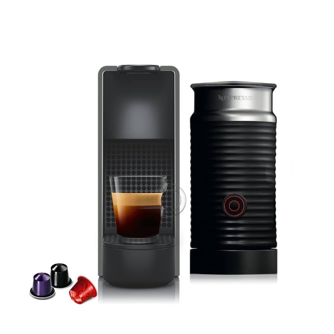 Nespresso Essenza Mini Intense Grey & Aeroccino Bundle | Nespresso ...