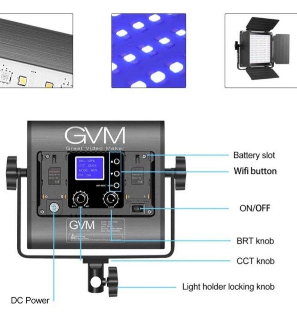 New GVM RGB LED Video Light Set, Photography, Photography Accessories ...