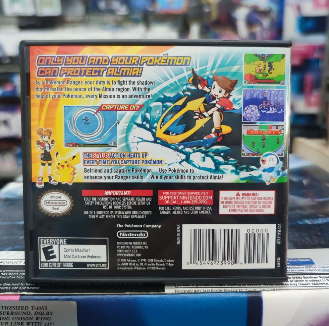Nintendo DS Pokemon Ranger Shadows of Almia, Video Gaming, Video Games ...