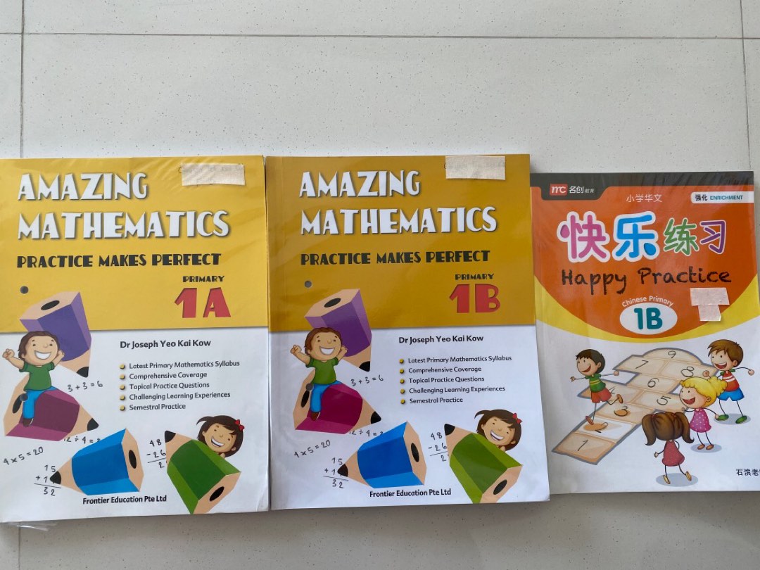 P1 Maths Practice Book + Chinese Practice Book, Hobbies & Toys, Books ...