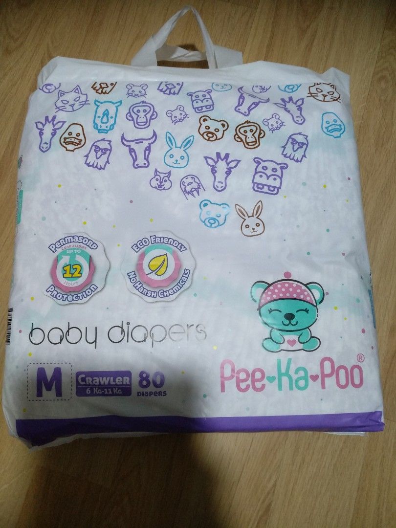 Peekapoo M Taped Diapers, Babies & Kids, Bathing & Changing, Diapers ...
