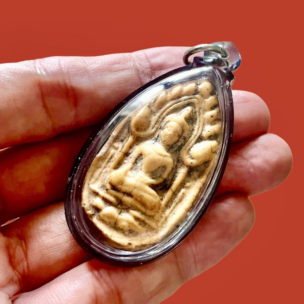 Lp Thira Phra Khun Paen Wat Pa Lelai Worawihan, Suphan Buri Province BE 2485. Material: Nur ...