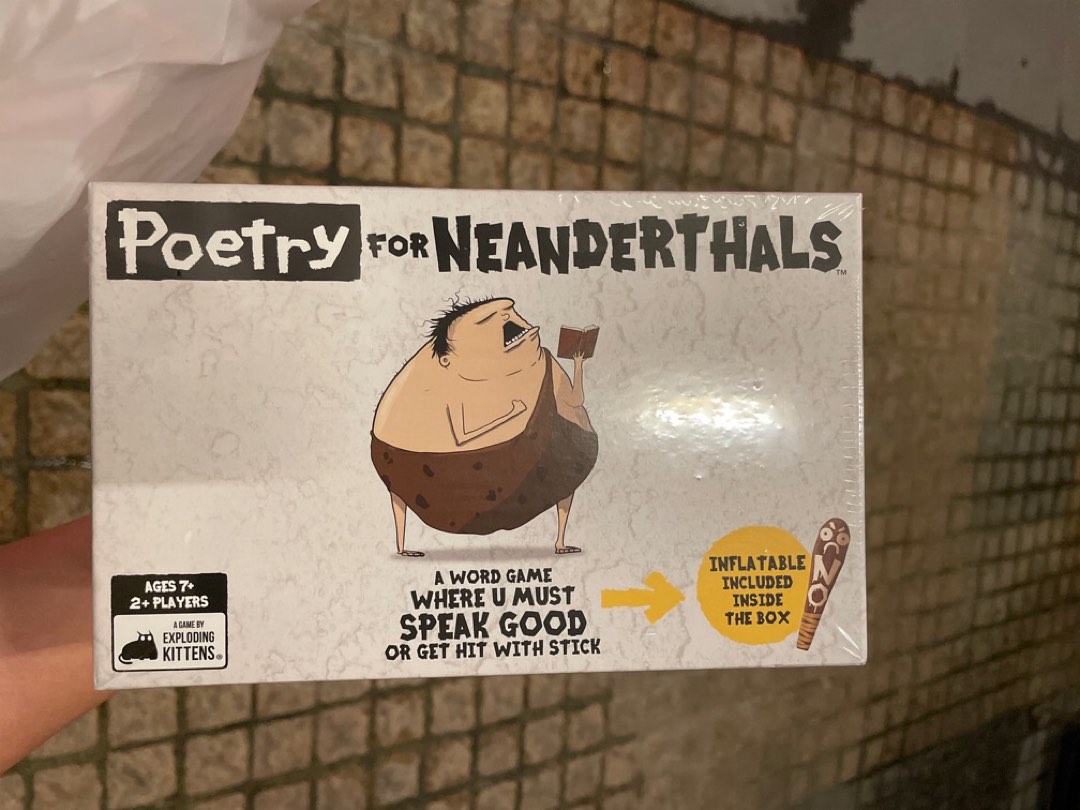 Poetry for Neanderthals card game by exploding kittens, Hobbies & Toys ...