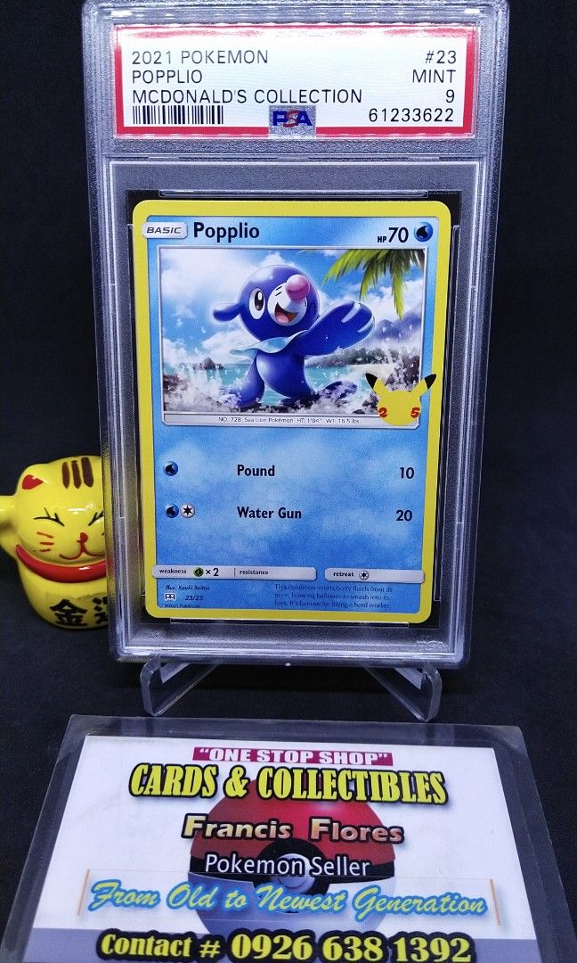Pokemon GRADED Card - PSA 9: POPPLIO #23 (McDONALD'S COLLECTION) YEAR ...
