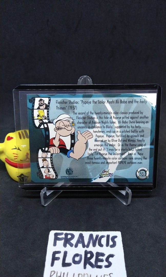 Popeye VINTAGE Card - POPEYE #58 (CLASSIC SCENE) CARD CREATIONS / YEAR ...