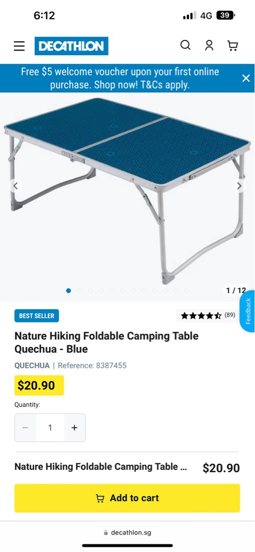Portable table . Decathlon table . Camping table . Outdoor table ...