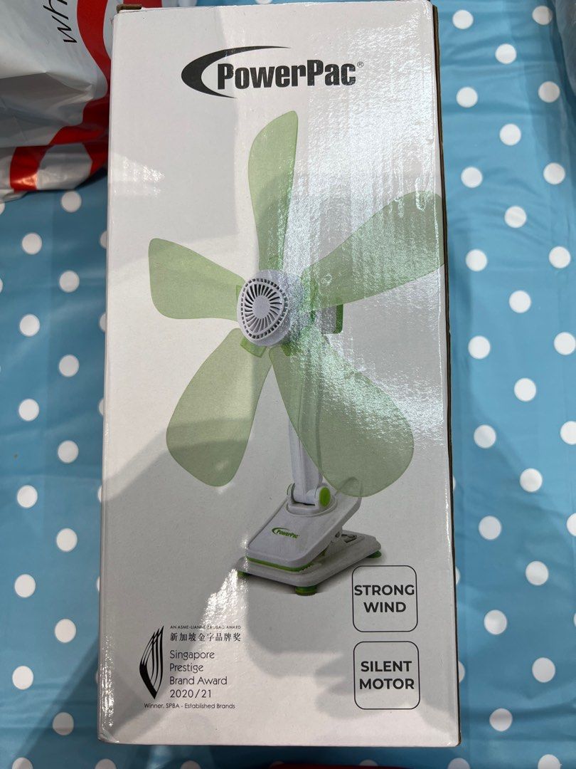 Powerpac portable fan, Furniture & Home Living, Lighting & Fans, Fans ...