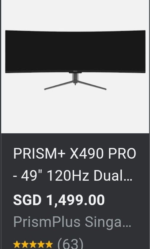 Prism+ X490 pro, Computers & Tech, Parts & Accessories, Monitor Screens ...