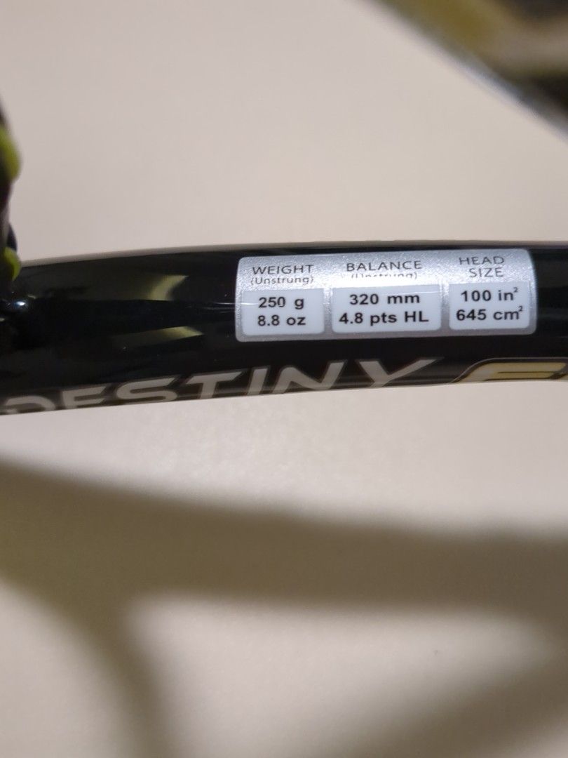 Prokennex destiny fcs racket, Sports Equipment, Sports & Games, Racket ...