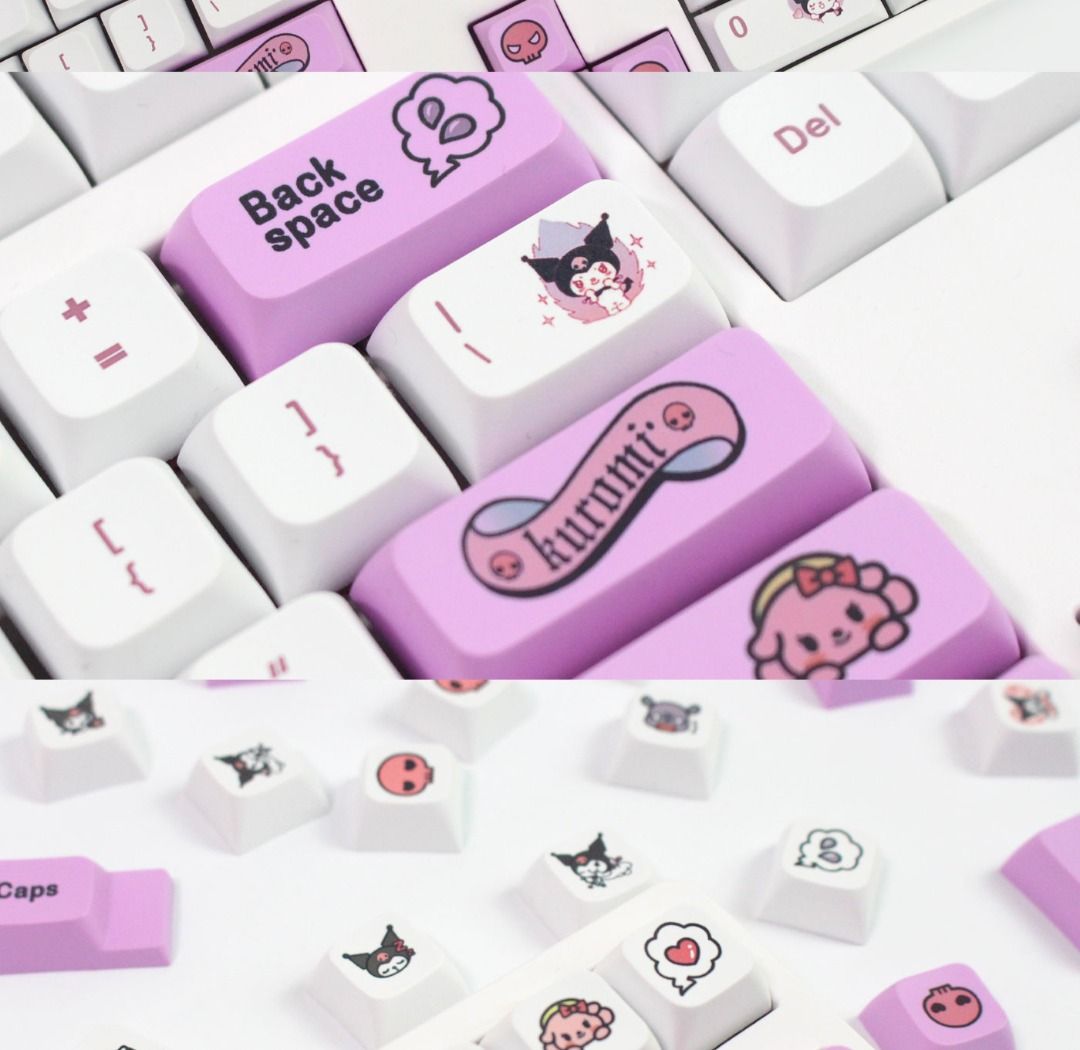[Ready] Cinnamoroll Kuromi XDA Keycap mechanical keyboard Cute Sanrio ...