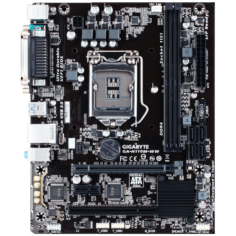 REFURBISHED GA-H110M-WW GIGABYTE INTEL H110 S1151 DDR4 PCI MATX ...