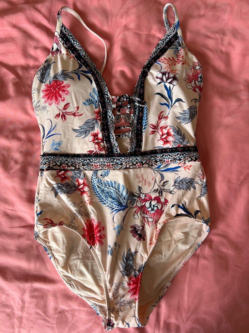 Seafolly twinning floral swimming costumes for mummy and daughter ...