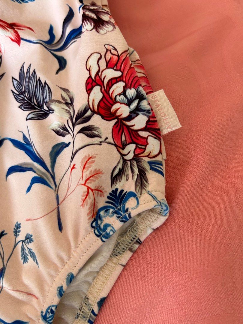 Seafolly twinning floral swimming costumes for mummy and daughter ...