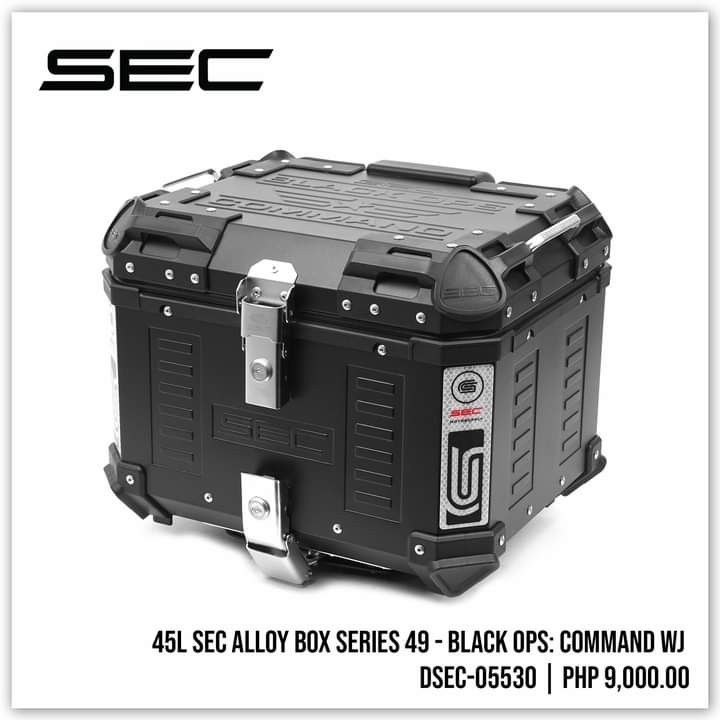 SEC 45L ALLOY TOP BOX BLACK OPS COMMAND, Motorbikes, Motorbike Parts ...