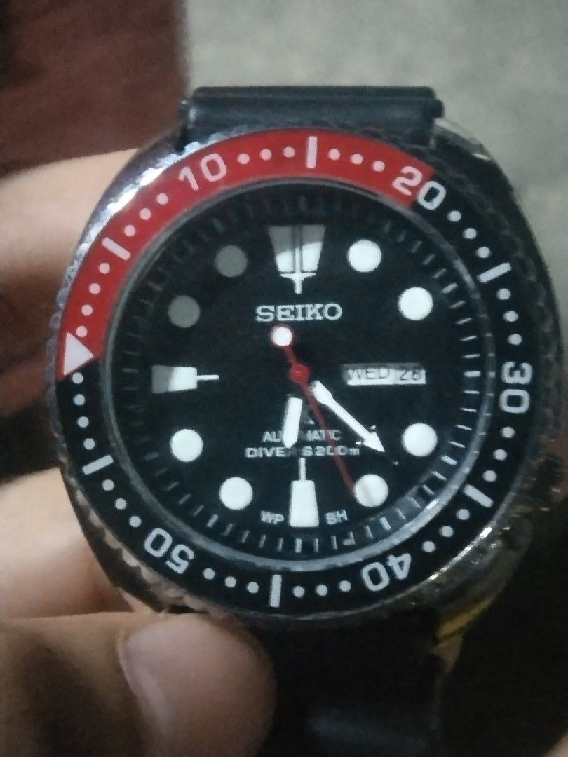 SEIKO WATCH AUTOMATIC BLUE AND RED RUBBER STRAP 200M, Luxury, Watches ...