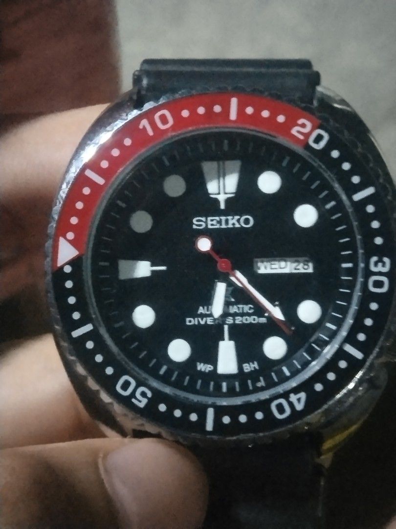SEIKO WATCH AUTOMATIC BLUE AND RED RUBBER STRAP 200M, Luxury, Watches ...