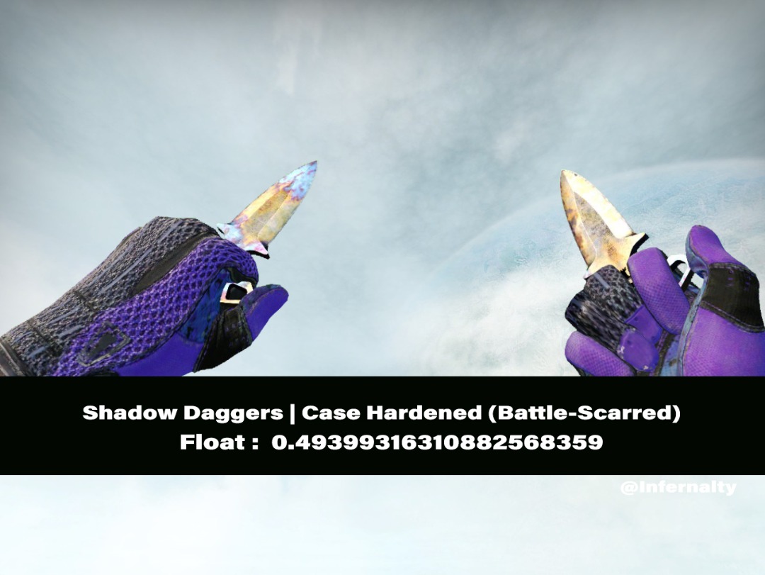 Shadow Daggers Case Hardened BS CSGO SKINS KNIVES, Video Gaming, Gaming ...