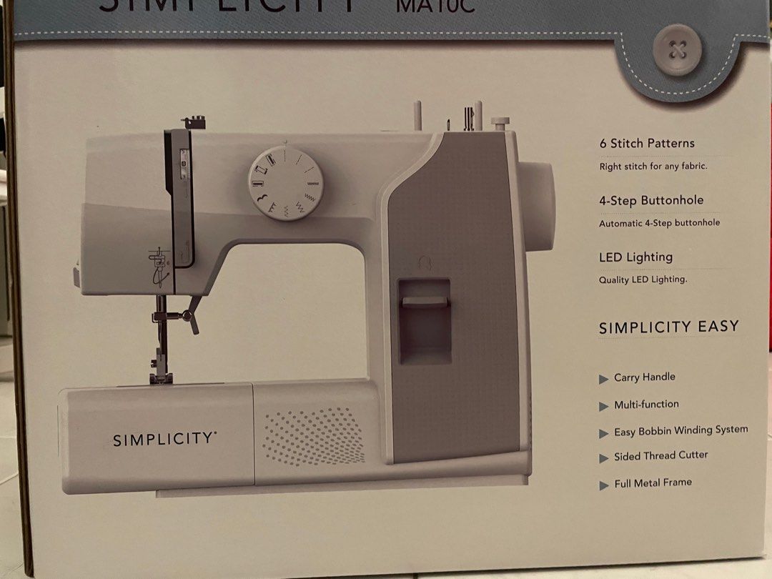 Simplicity MA10C Sewing Machine Spotlight, Hobbies & Toys, Stationery ...