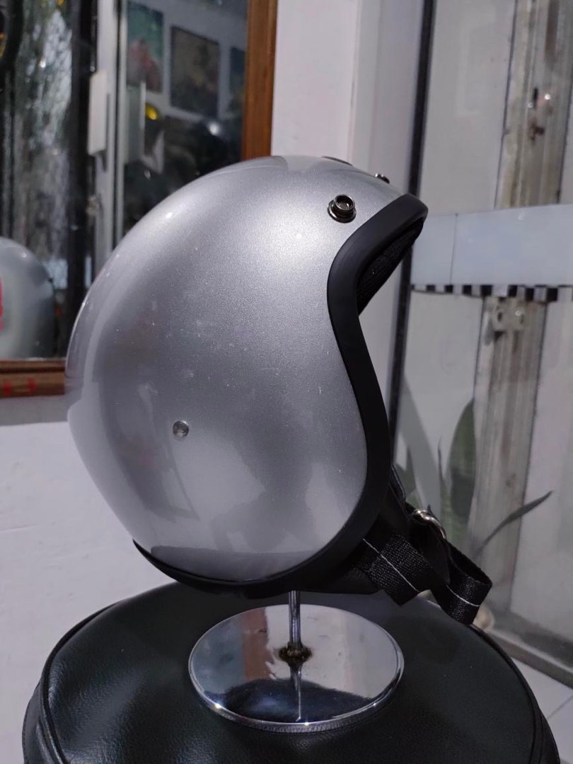 Slim Helmet available in Black White Silver, Motorcycles, Motorcycle ...