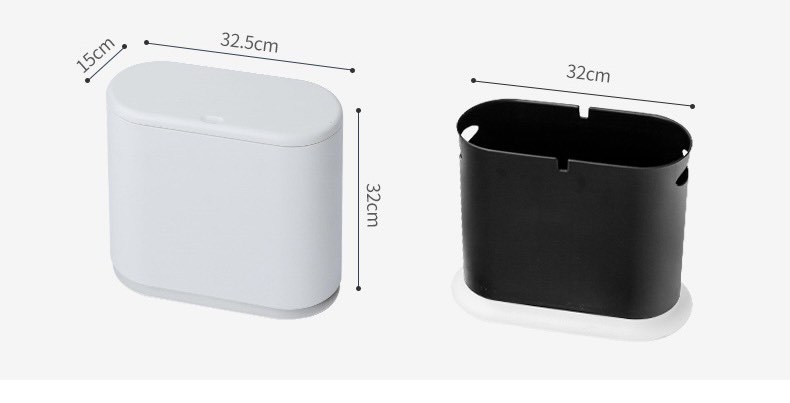 Slim white bin, Furniture & Home Living, Cleaning & Homecare Supplies ...