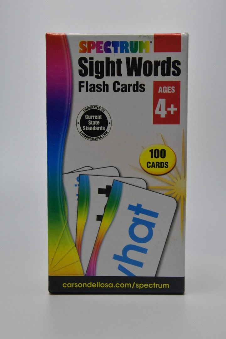 Spectrum Sight Words Flash Cards, Hobbies & Toys, Toys & Games on Carousell