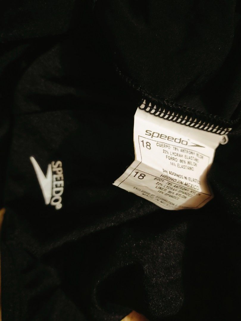 SPEEDO PLUS SIZE PRO LT BLACK ONE PIECE SWIMSUIT, Women's Fashion ...