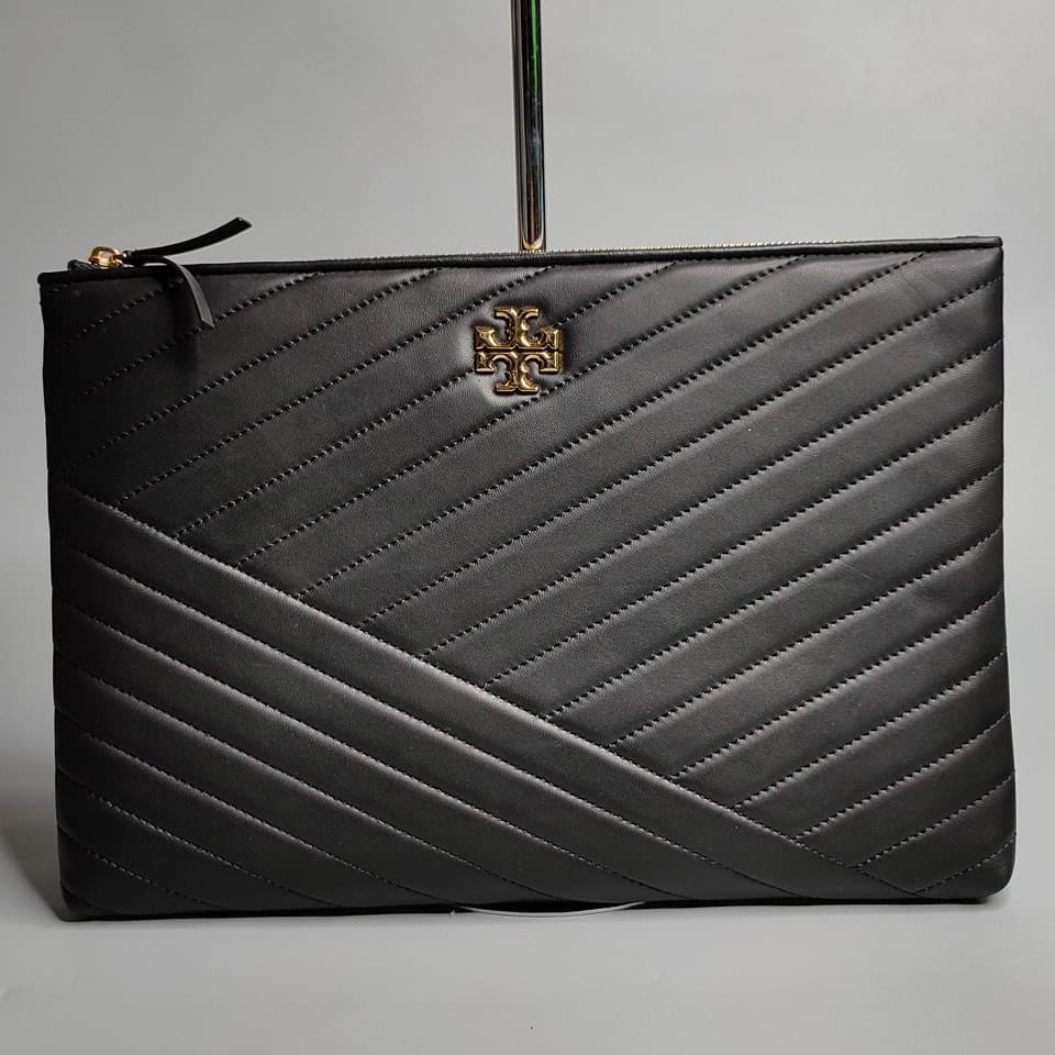 TB Kira Chevron Pouch, Luxury, Bags & Wallets on Carousell