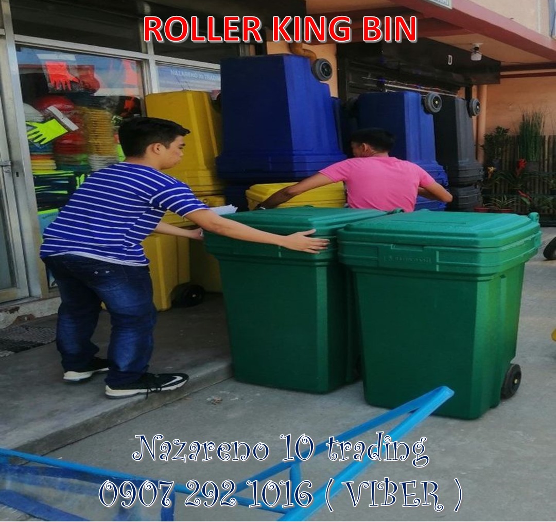 trash bin roller king w/wheels supplier 305, Furniture & Home Living ...