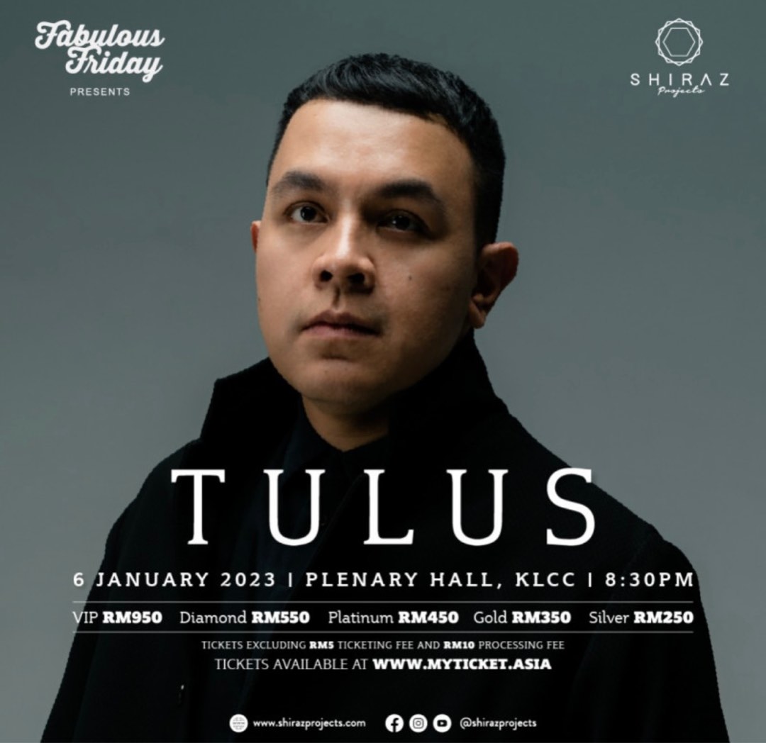 Tulus live in KL, Tickets & Vouchers, Event Tickets on Carousell
