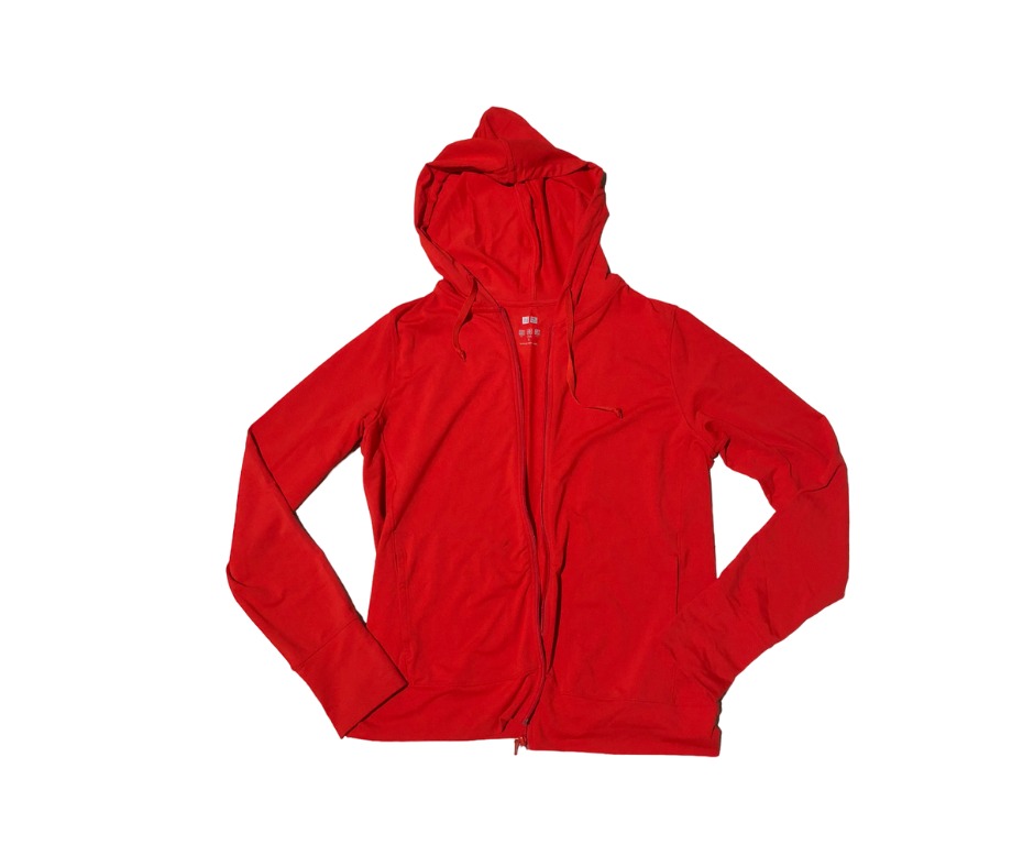 Uniqlo Bright Red Hoodie Jacket, Women's Fashion, Coats, Jackets and ...