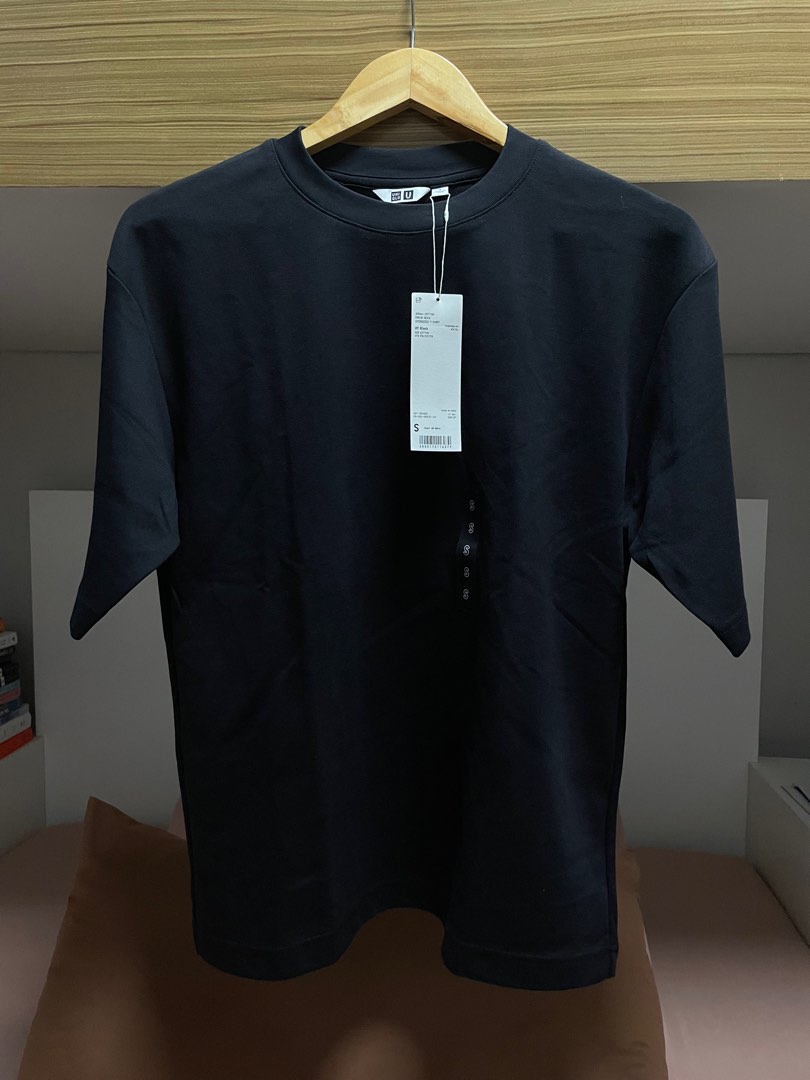 Uniqlo U Airism Oversized T-Shirt (Black), Men's Fashion, Tops & Sets, Tshirts & Polo Shirts on ...
