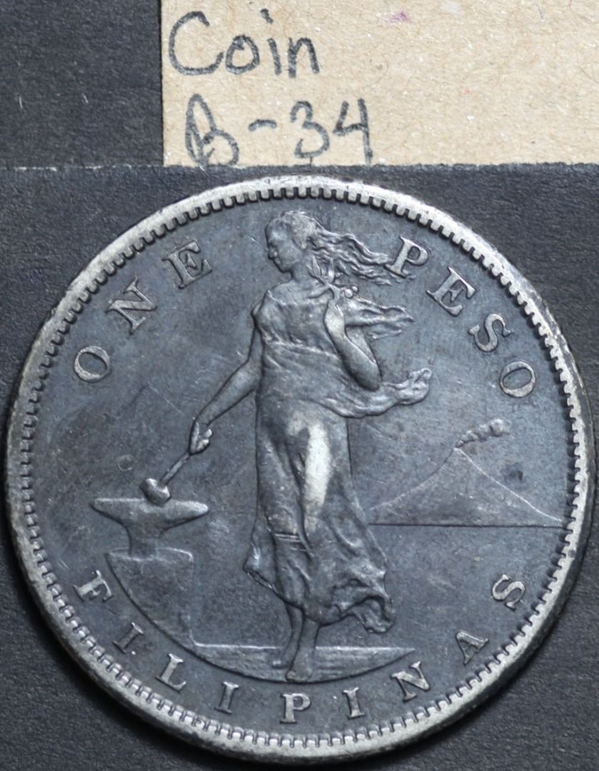 USPI Philippines 1907 S XF-AU Silver Coin with Patina, Hobbies & Toys ...