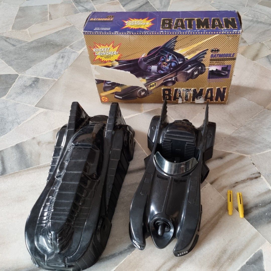 Vintage 1989 Toybiz Batman Lot Batmobile with Cocoon, Batcycle, Joker ...