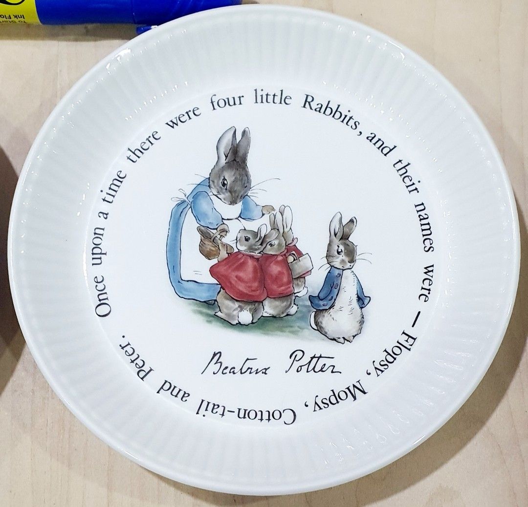 Wedgwood Peter Rabbit snack plate pair 15cm, Furniture & Home Living ...