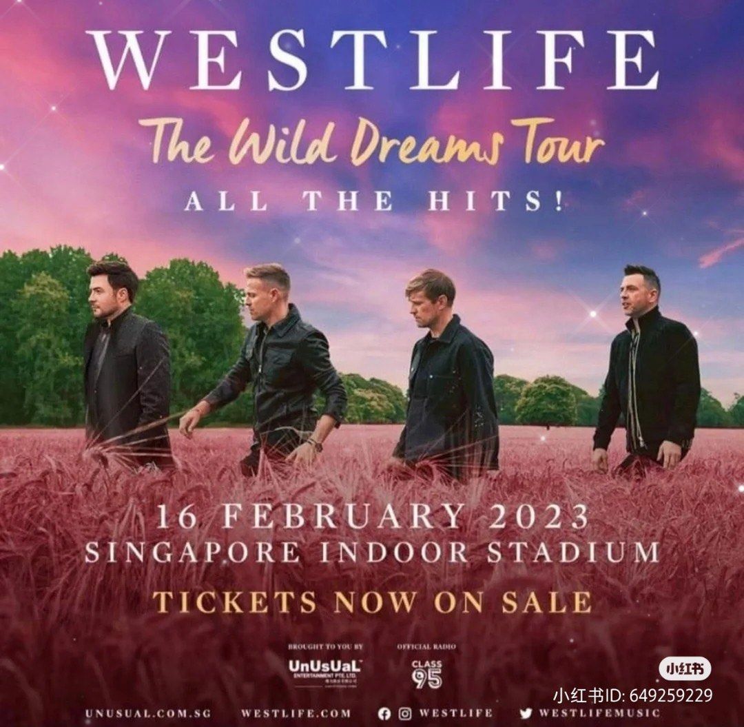 Westlife Singapore Concert Ticket CAT 1 x2, Tickets & Vouchers, Event Tickets on Carousell
