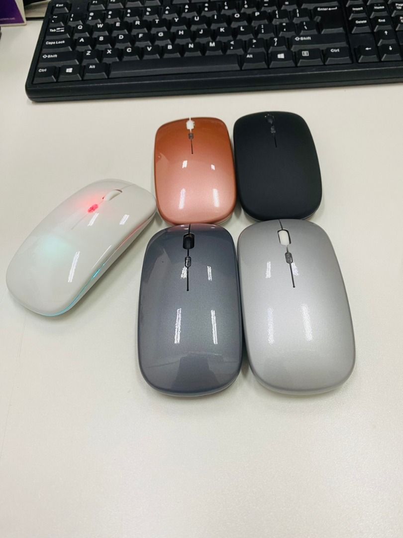 Wireless Mouse 2.4Ghz Receiver Optical Adjustable Silent Rechargeable ...