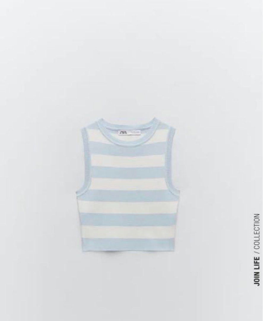 zara cropped top, Women's Fashion, Tops, Shirts on Carousell