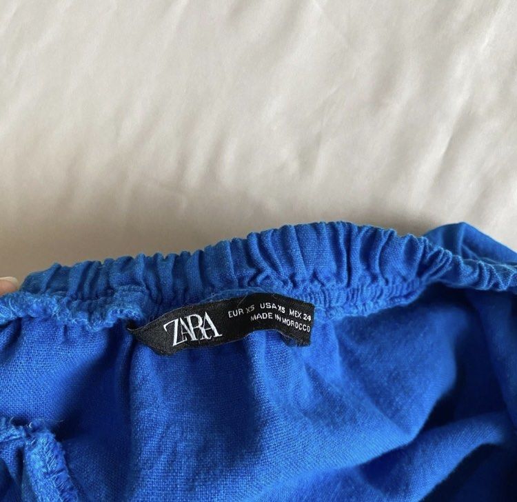 Zara Ruffle Linen Dress, Women's Fashion, Dresses & Sets, Dresses on ...